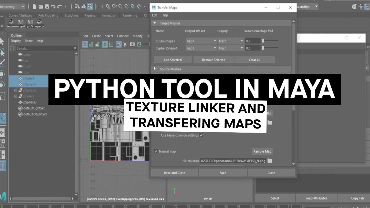 Custom Tool: Texturelinker and Transfering Maps in Autodesk Maya - YouTube