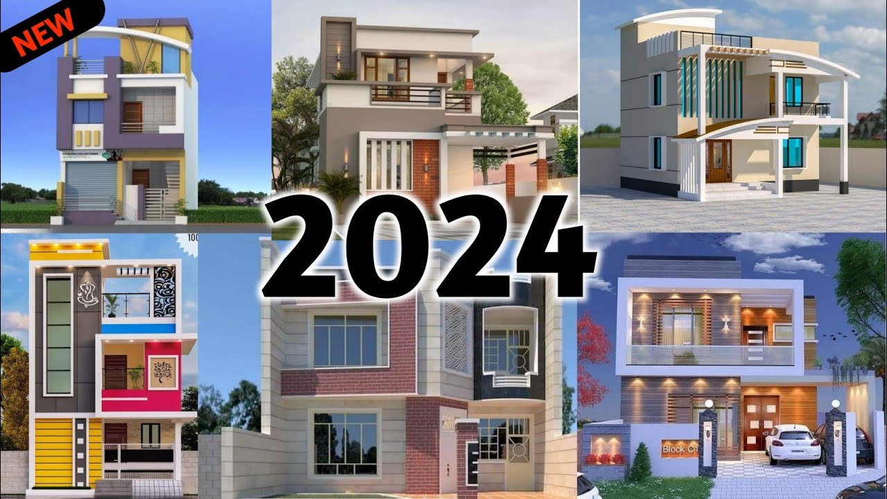 Top 40+ Latest Front House Design 2024 | Modern Front view Elevation ...