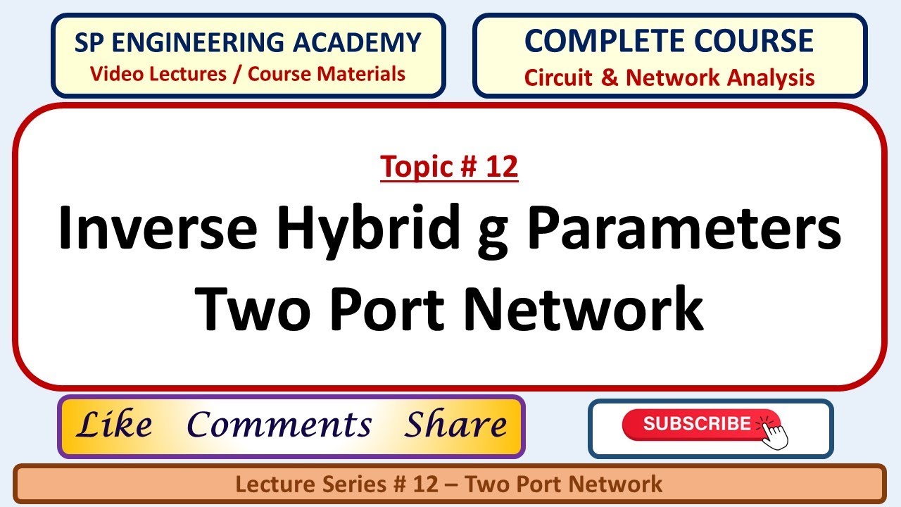 12 Inverse Hybrid g Parameters - Two Port Network - YouTube