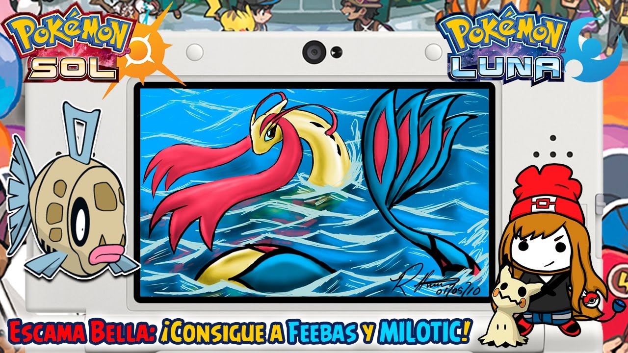 Escama Bella: ¡Consigue a Feebas y MILOTIC! - Pokémon Sol y Luna - YouTube