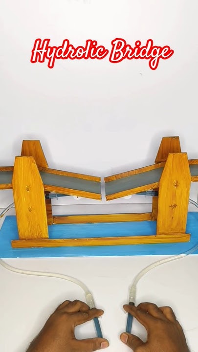 hydraulic bridge working model #scienceproject #science #diy - YouTube