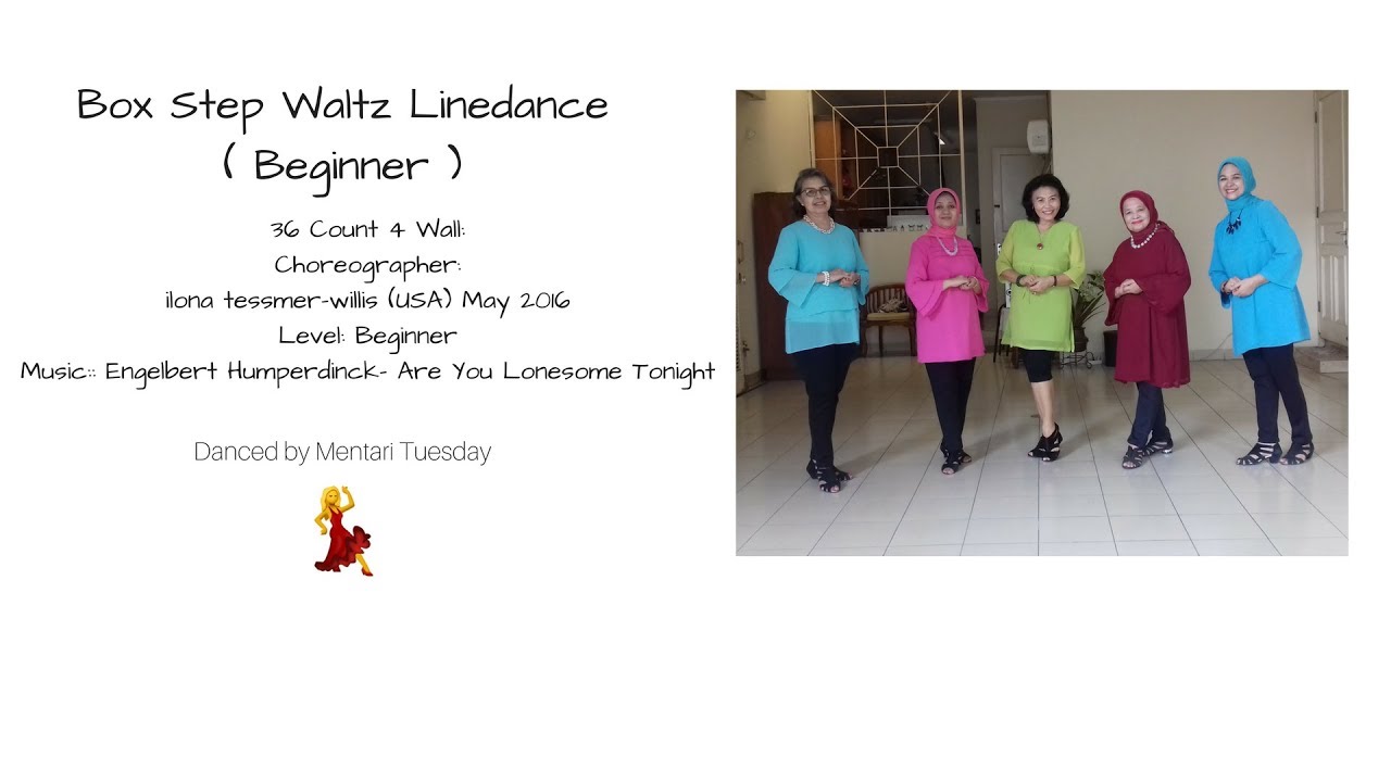 Box Step Waltz Line Dance (Beginner) - Mentari Tuesday - YouTube