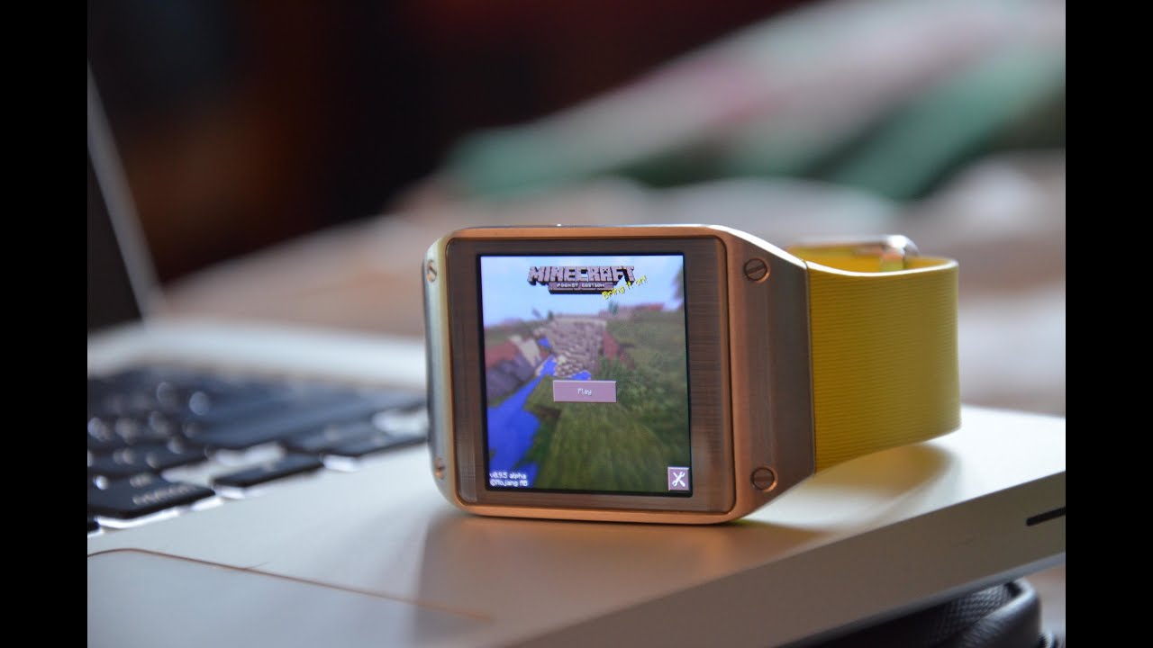 Minecraft PE on Android Wear galaxy gear 4.2.1 smartwatch - YouTube