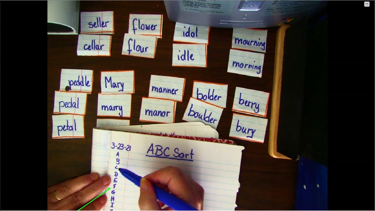 CCS Word Sort 123, Homophones, ABC Sort, Day 6 - YouTube