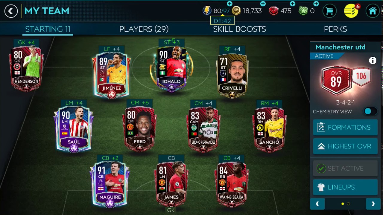 Fifa Mobile 2020 : Build team Manchester United in the future - YouTube