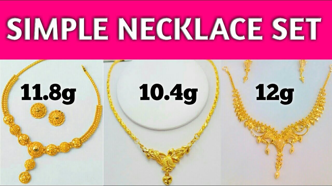 Simple Gold Necklace Designs | Latest Jewellery Designs - YouTube