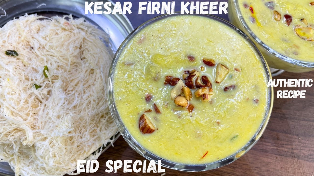 Creamy Kesar Firni Kheer Recipe | Easy Fenny Kheer | Saffron Indian ...
