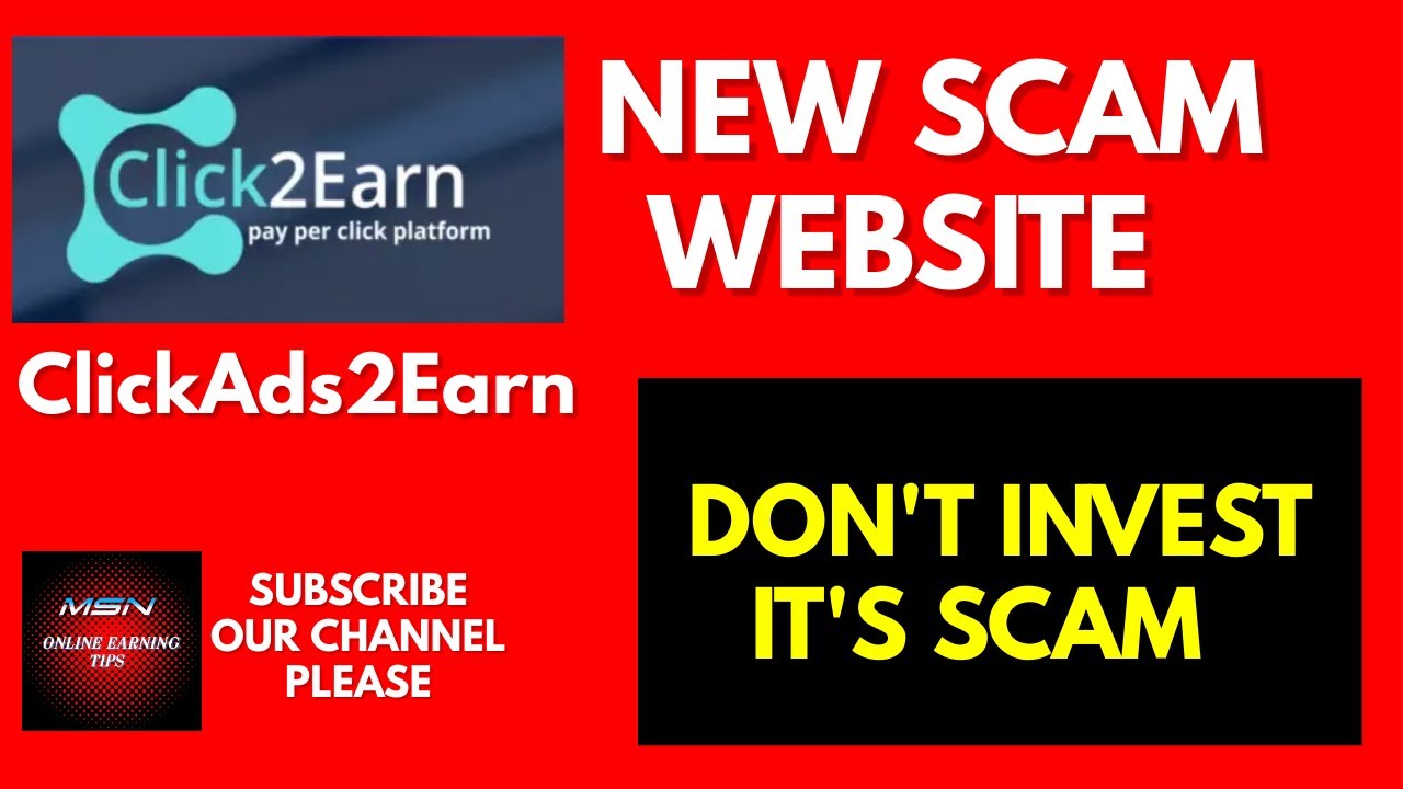 Click2Earn New Scam Website || Don't Invest With This Website || Watch ...