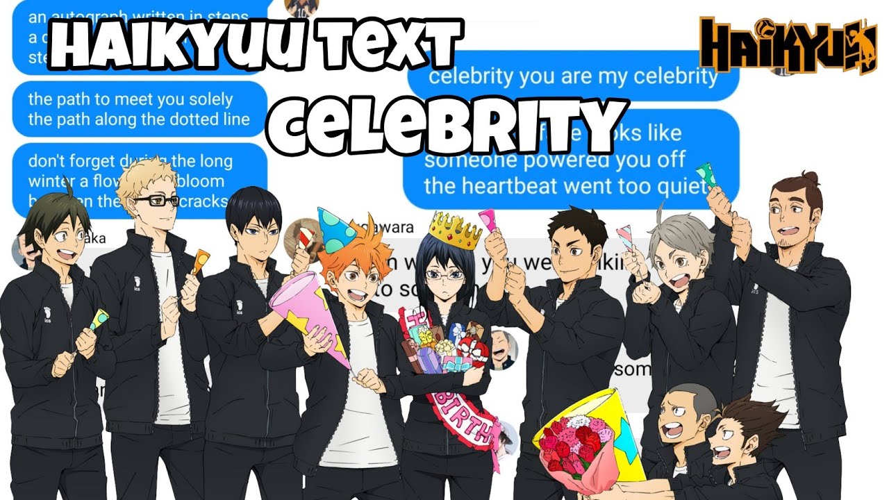 haikyuu text | celebrity (lyric prank) - YouTube