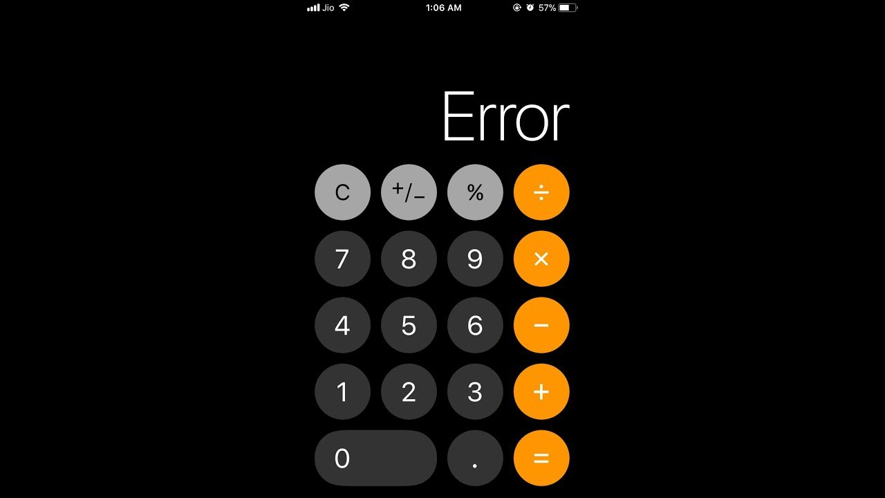 Calculation ERROR In IPhone Calculator Running IOS 11 1 YouTube
