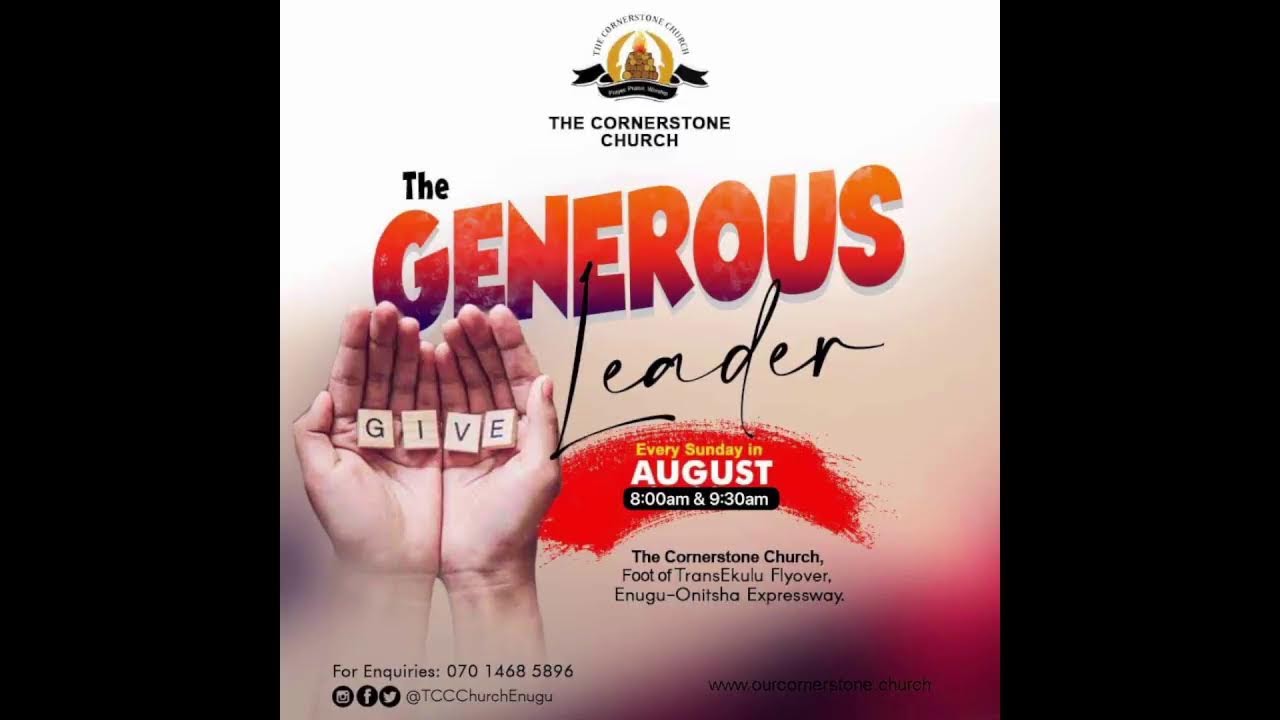 The Generous Leader - David || Communion Sunday 1st Service || 06/08 ...