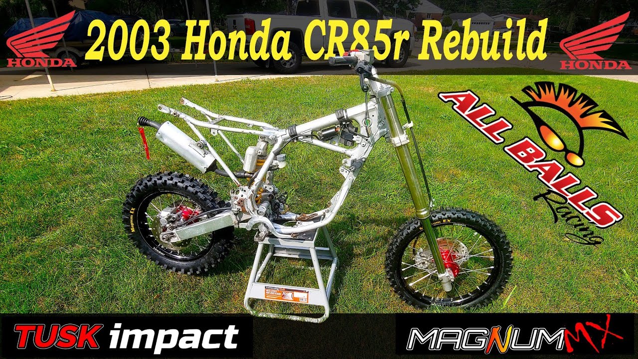 2003 Honda CR85r Rebuild Part 1 || Wheels, Tires, Brakes & Bath - YouTube