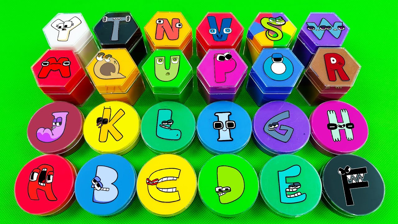 Finding ALPHABET LORE AZ with CLAY in Round, Hexagonal,... Coloring ...