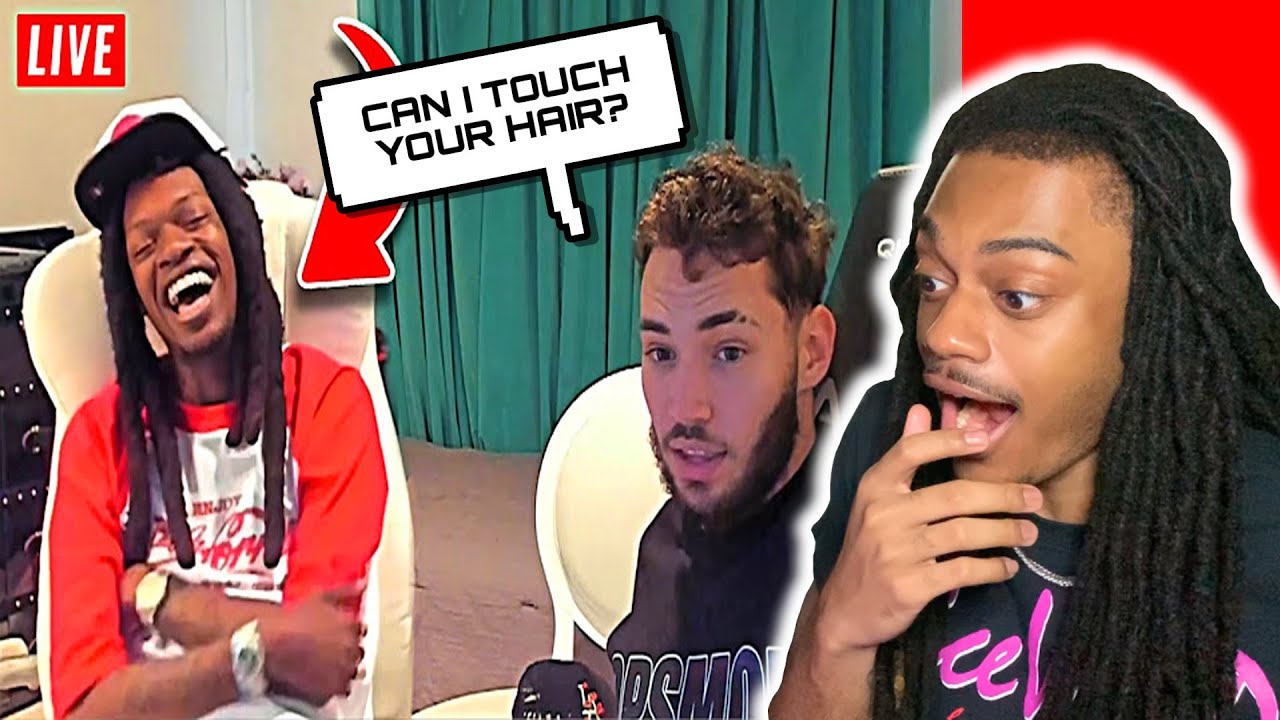 Adin Ross Asks Julio Foolio if he can Play with His Hair... REACTION ...