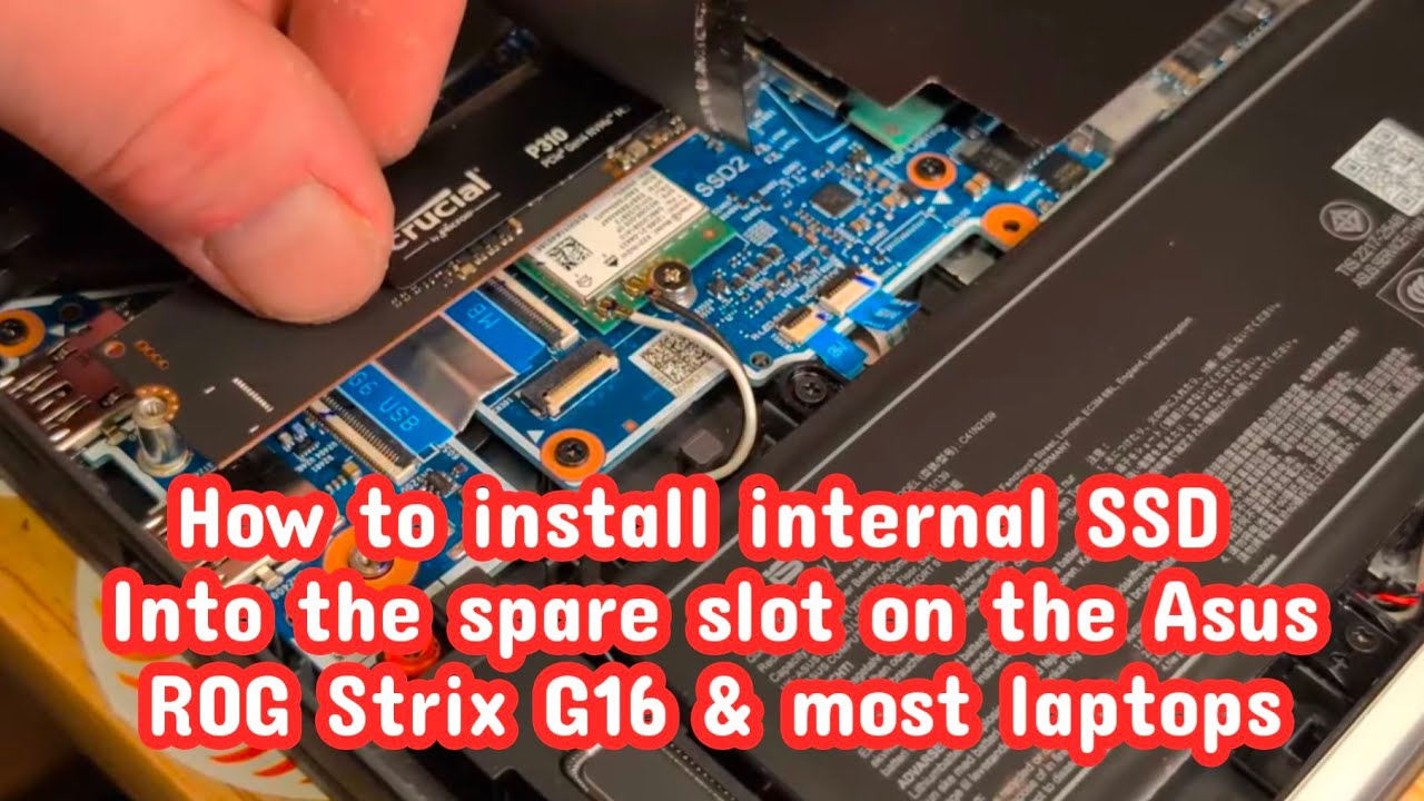how to install a NVME drive/internal SSD drive in a laptop / Asus Rog ...