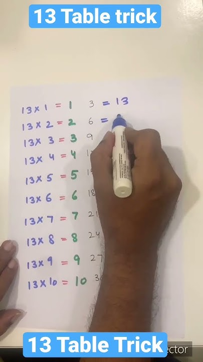 13 table trick | table trick of 13 | table of 13 | 13 ka table | #table ...