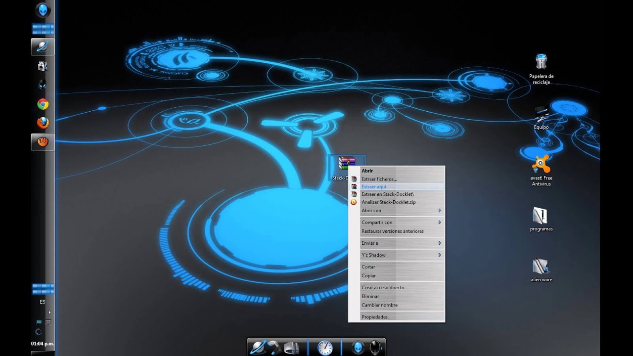 como poner el stackdocklet en el rocketdock - YouTube