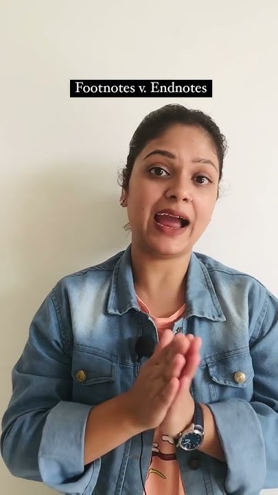 Learn difference between footnotes and endnotes!! - YouTube