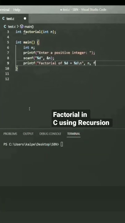 Factorial In C Using Recursion C Programming Cprogramming Coding Programming Cprogram