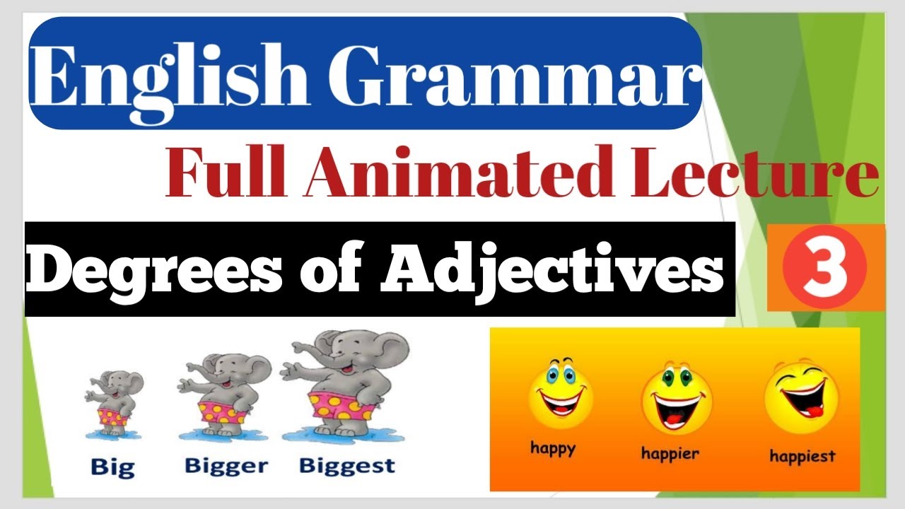 Adjective-Degrees of Comparison(Full Animated Lecture)Parts of Speech ...