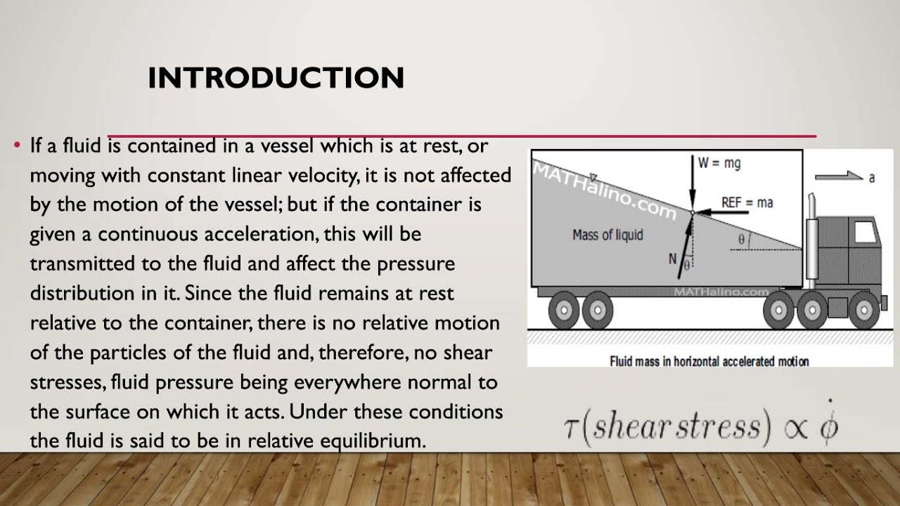 Liquid in relative equilibrium:Fluid statics(part-9) - YouTube