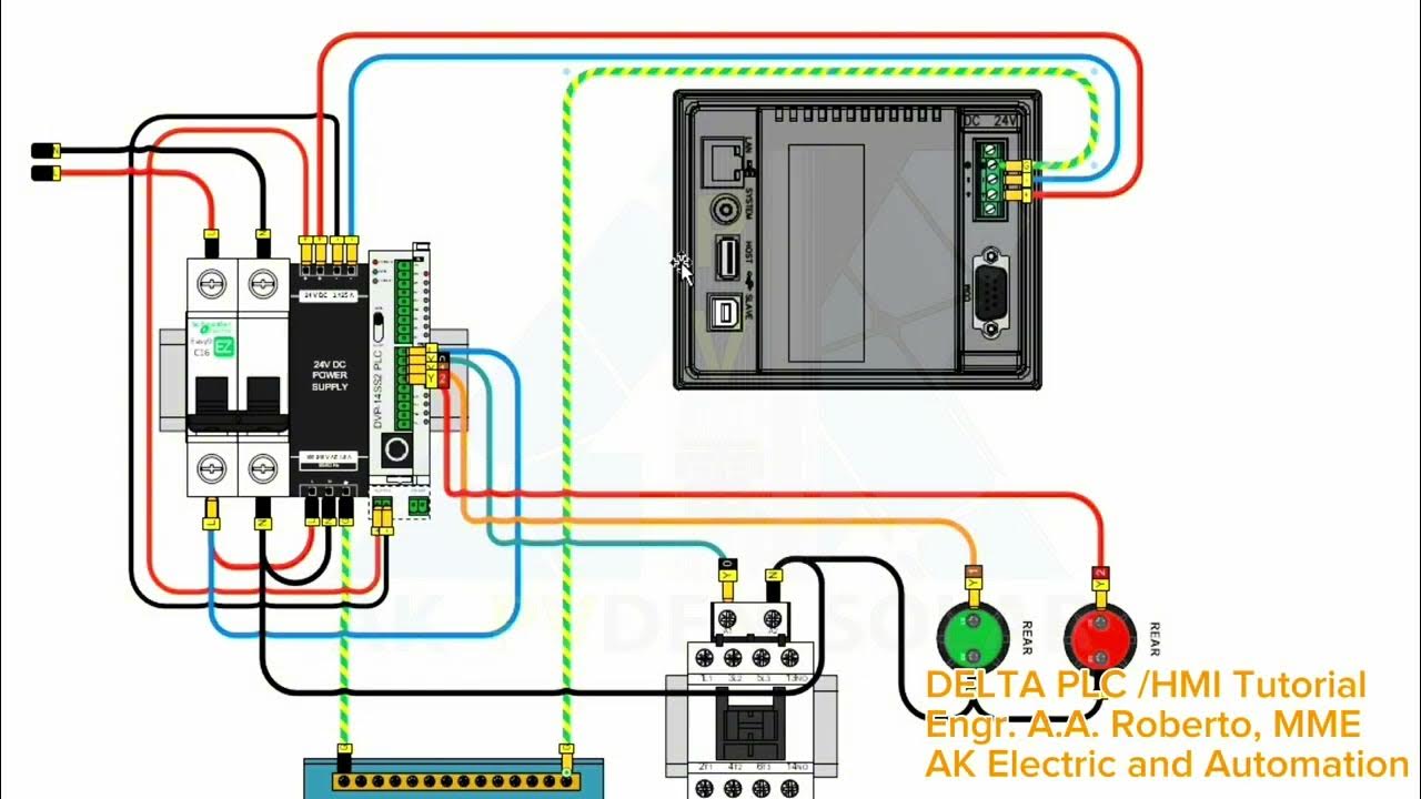 DELTA PLC/HMI Tutorial Part 8 (Simple Motor Control Using Delta Human ...