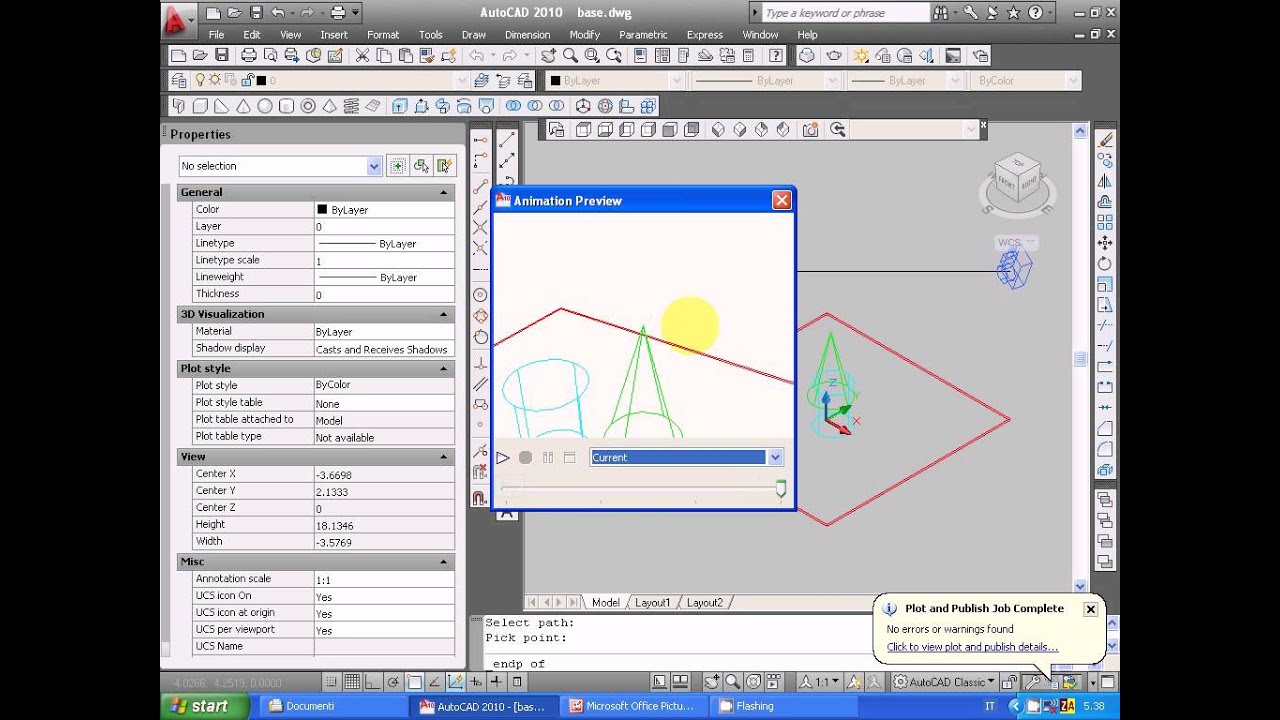 Autocad 3d - Preparare un video - YouTube