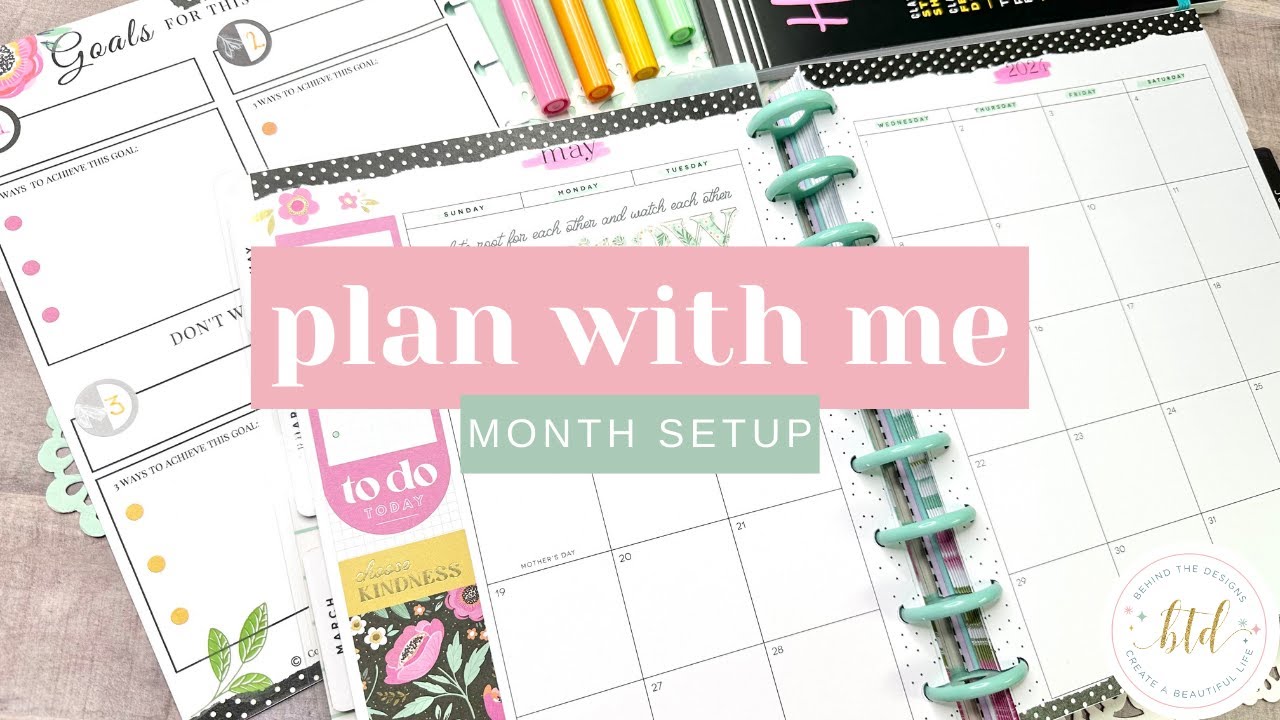 MAY PLAN WITH ME | Monthly Layout & Overview Pages Setup in a Classic ...
