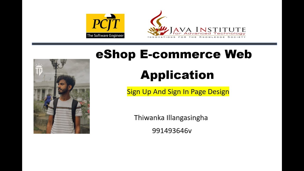 Web Project E Shop TASK 01 || Java Institute - YouTube