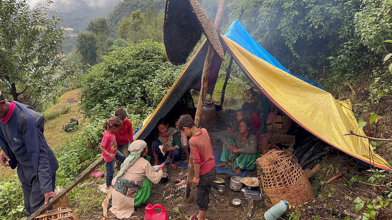 The poor lifestyle of a remote village living a poor life living under ...