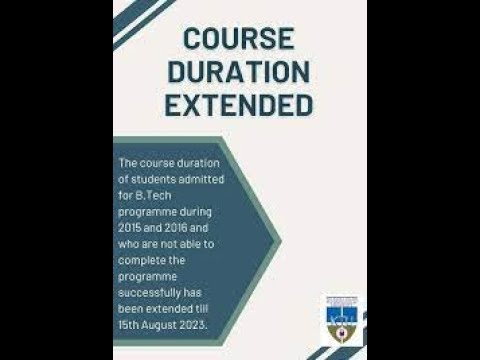 How to Extend your KTU Course Duration????? - YouTube