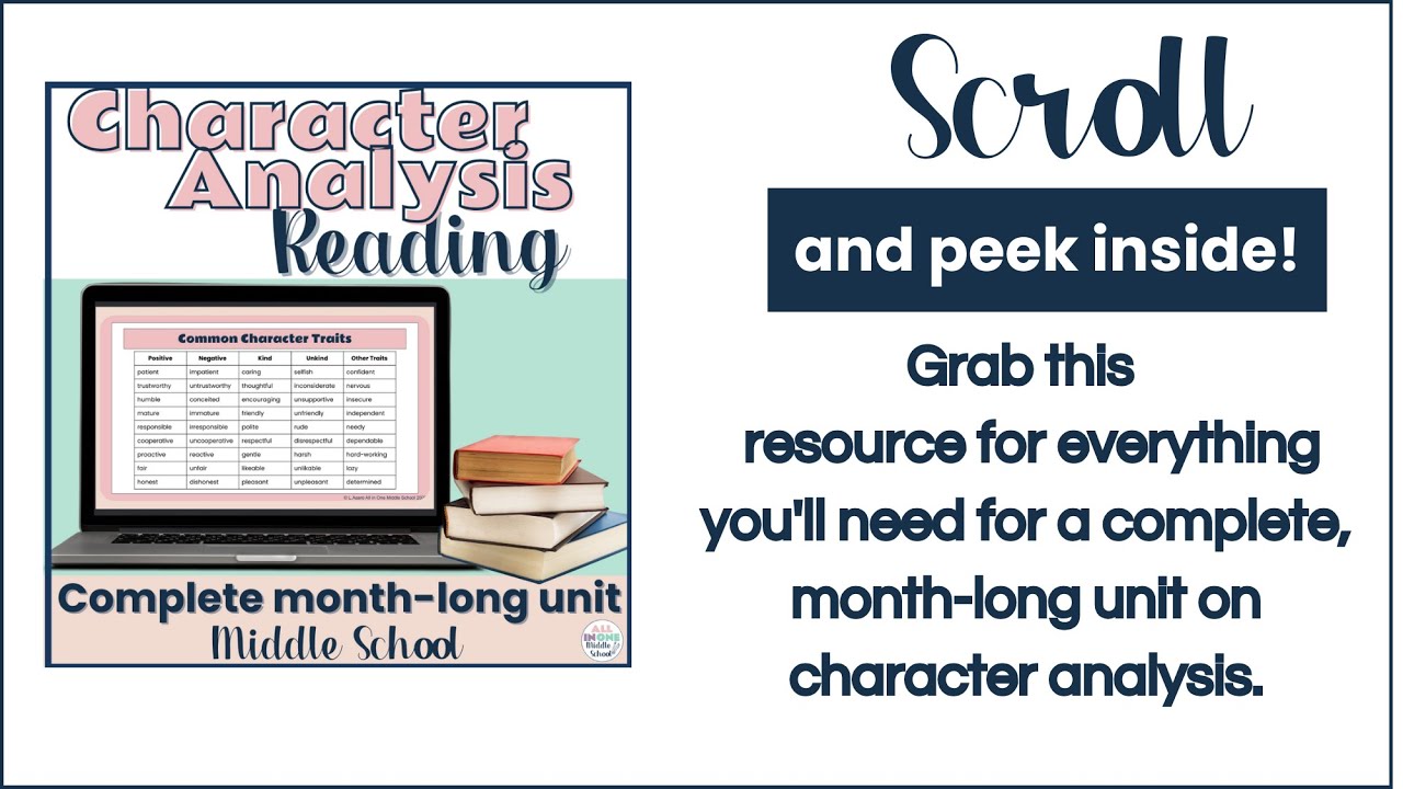 Character Analysis Reading Lessons, Activities & Assessment Unit ...