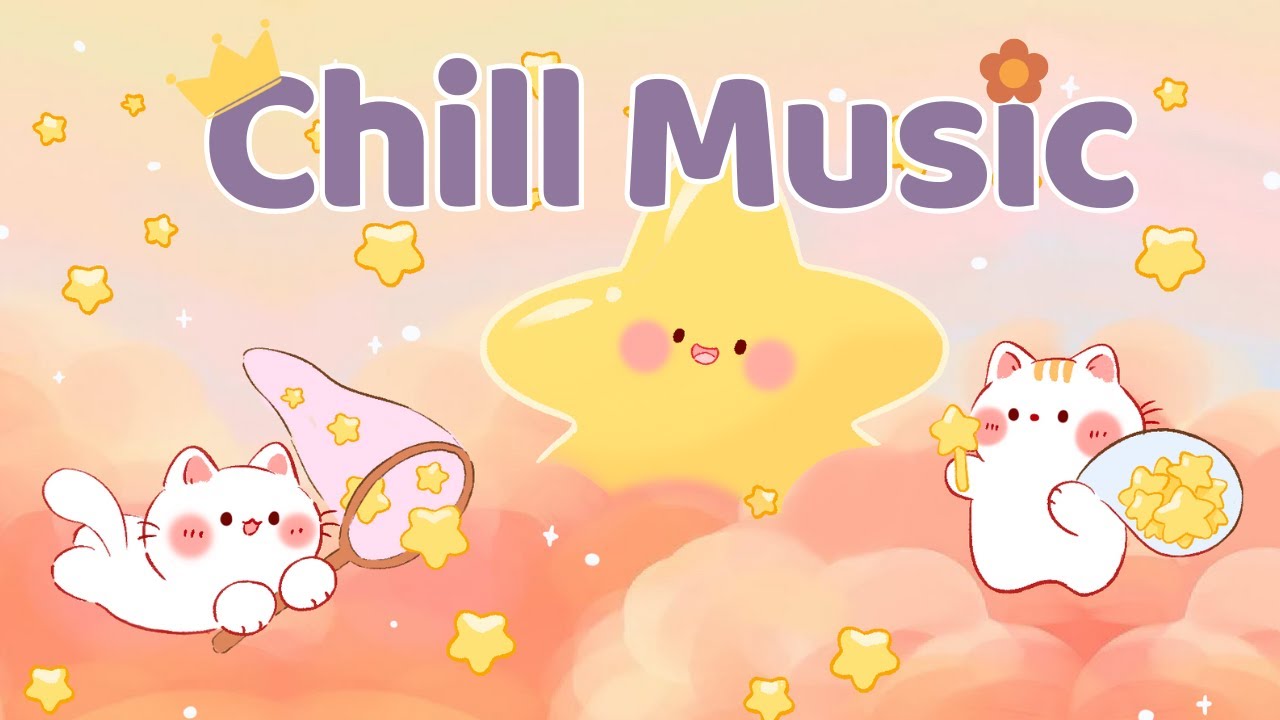 Chill Music ⭐Lofi Kitty 🌥️1 Hour Cafe Song 🍓🌷Stream cafe☕ cute ...