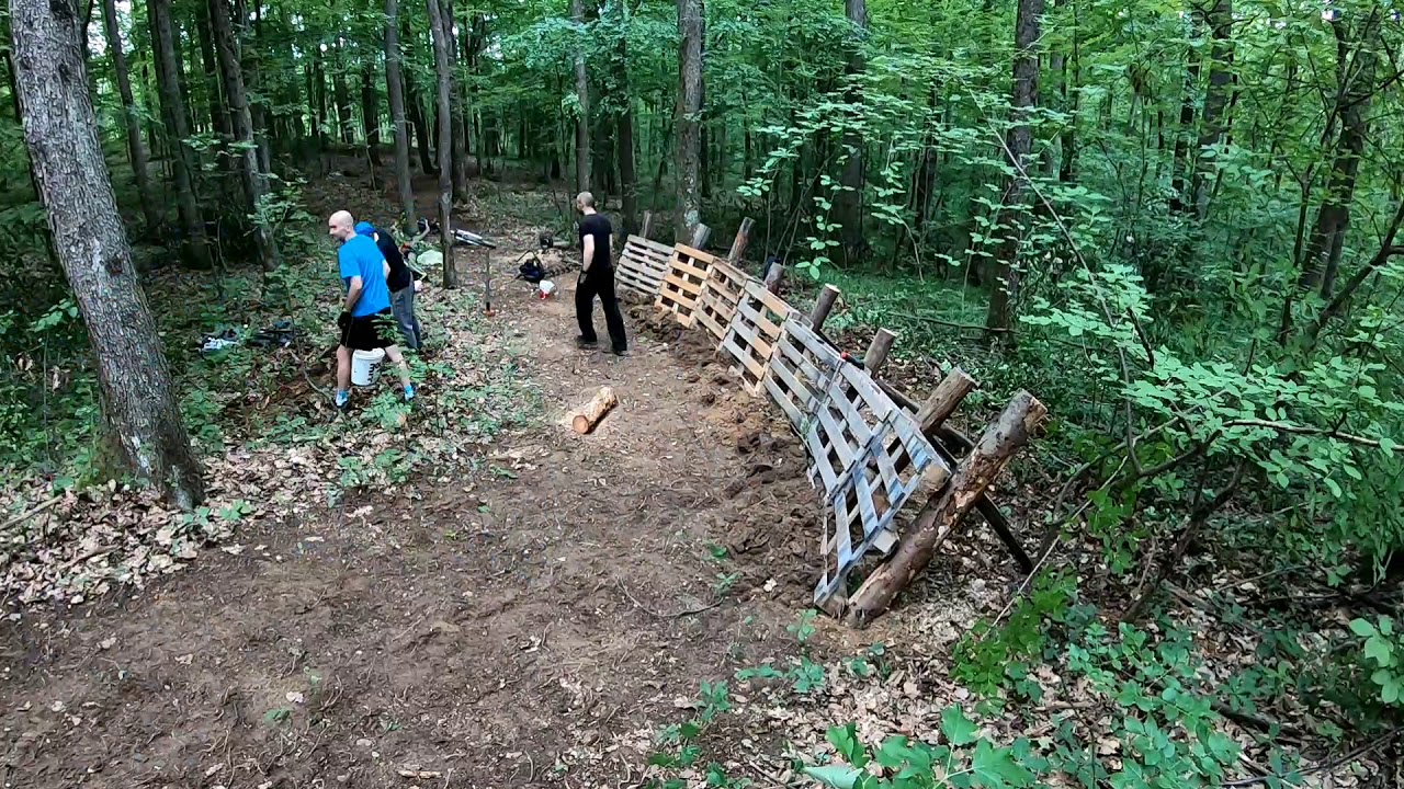 MTB Šicana, road gap and berm building, time warp - YouTube