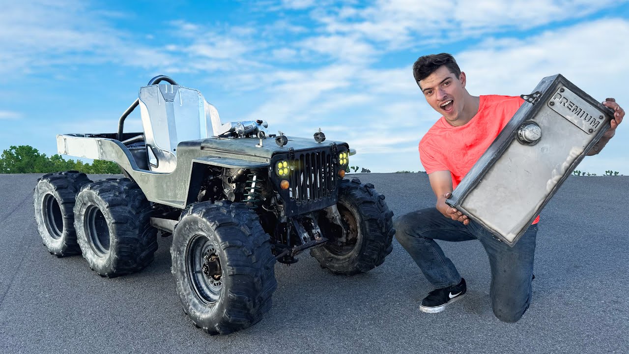 Turbo MINI JEEP Gets Custom Gas Tank, Roll Bar and MORE! - YouTube