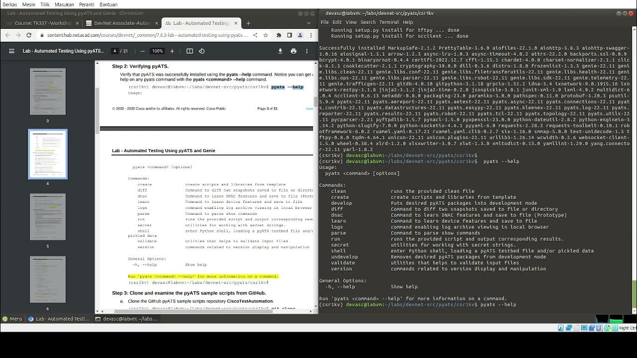 Lab 7 6 3 Automated Testing Using pyATS and Genie - YouTube