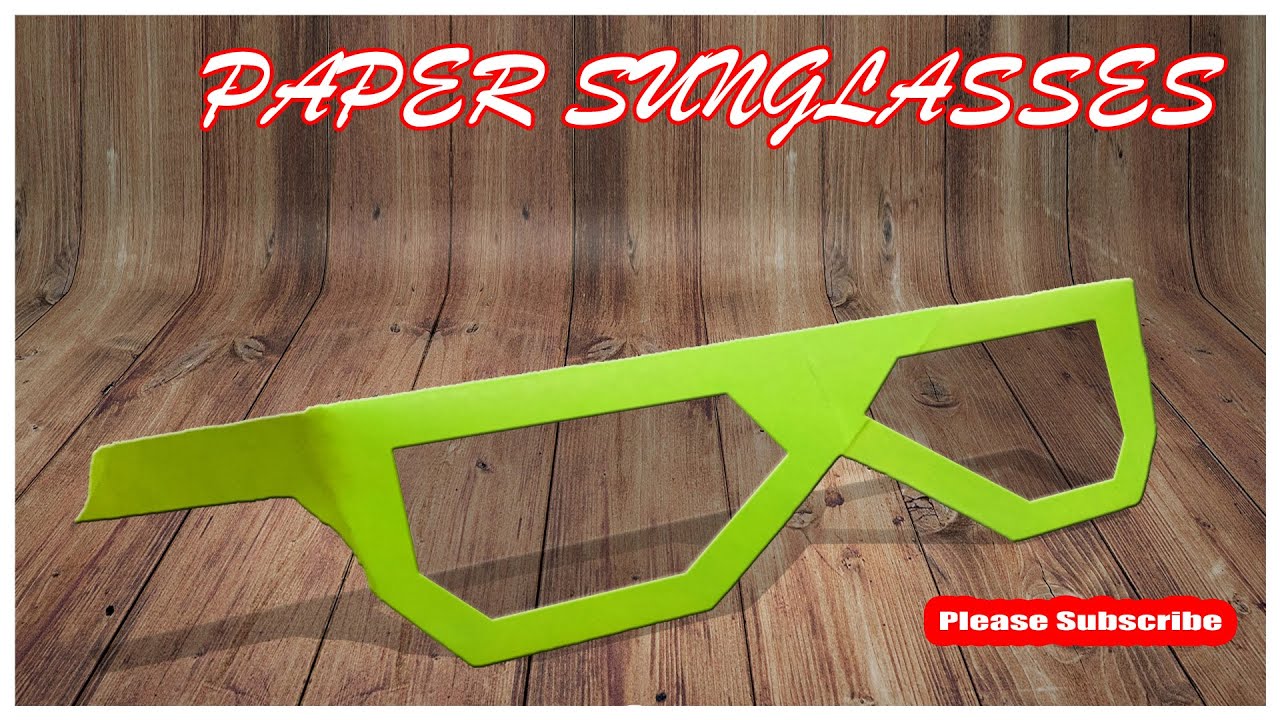 Origami Sunglasses How To Made A Traditional Origami Sunglasses Youtube