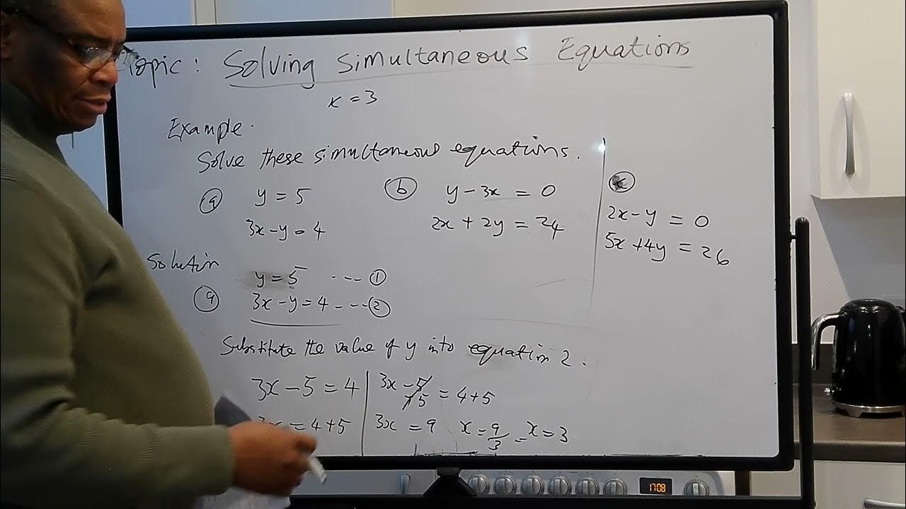 Solving Simple Simultaneous Equations Part 2 - YouTube
