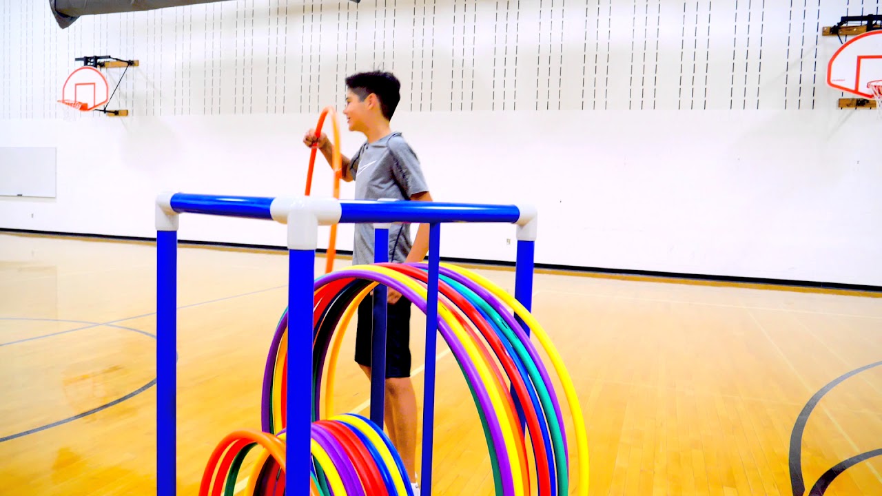 Store 24 Hula Hoops with a Custom Cart - YouTube