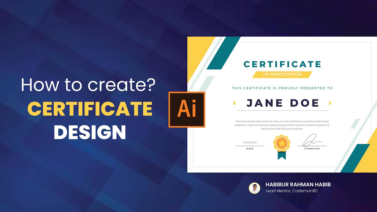 Creating a Professional Certificate Using - Illustrator Tutorial ...