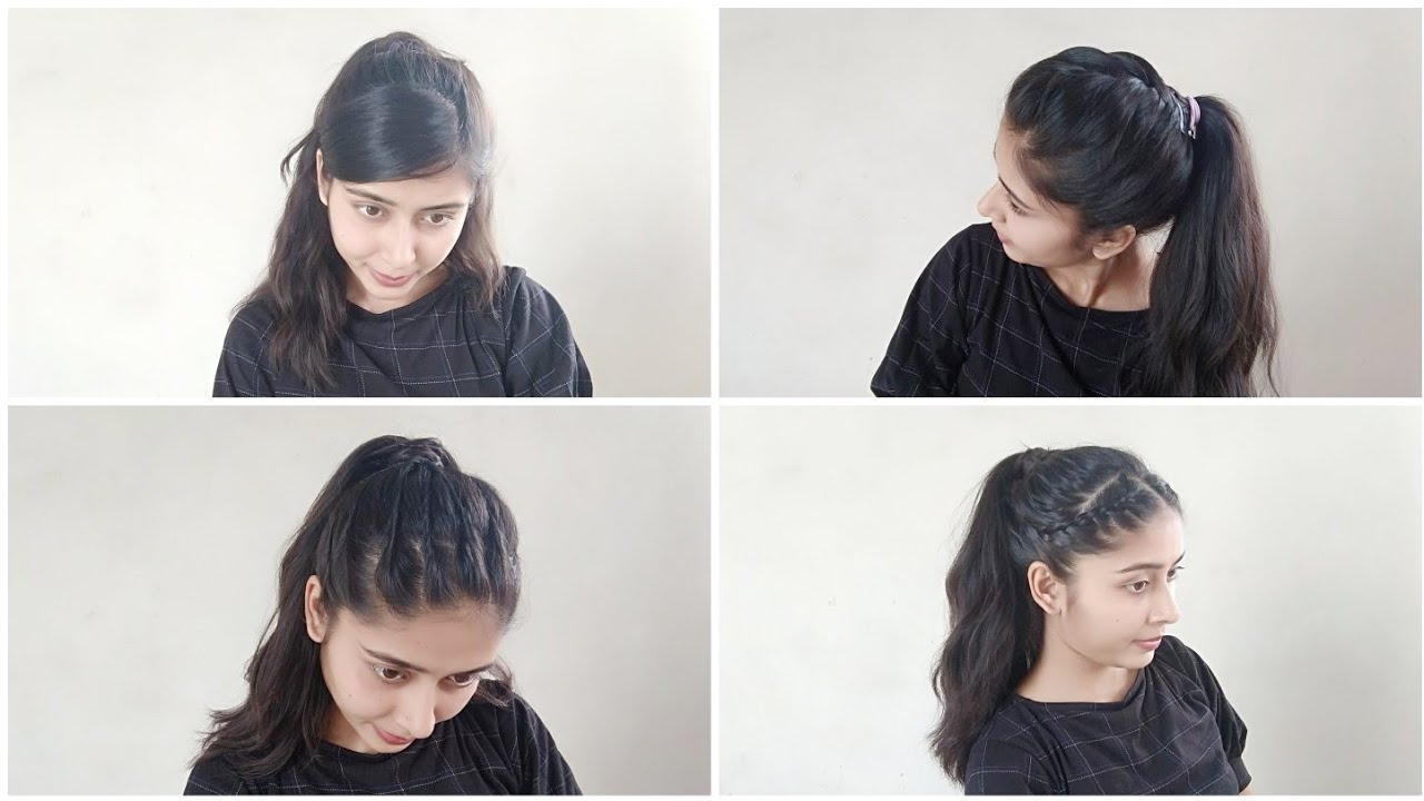 Top 4 High Ponytail HairStyle for school, college going girls l New ...