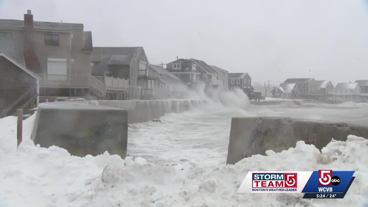 Scituate bracing for flooding, high tides after coastal storm - YouTube