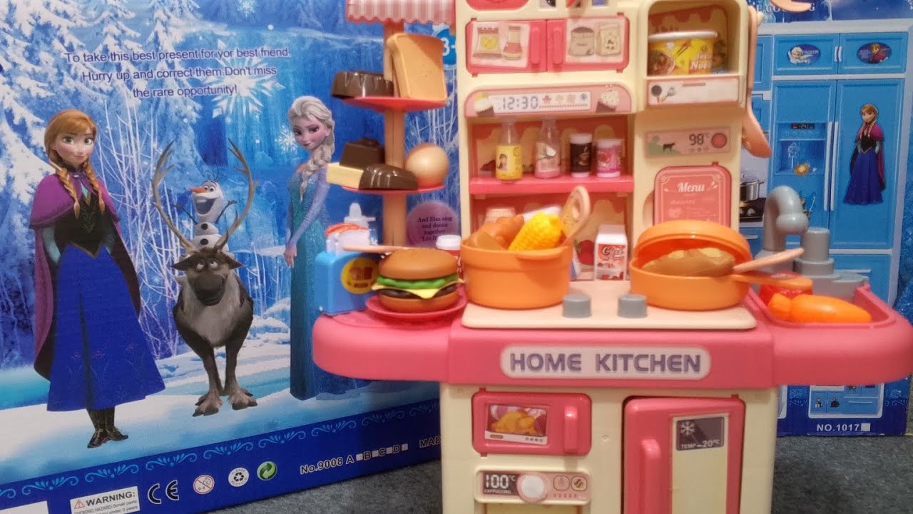 11:8 Minutes Satisfying with unboxing Frozen kitchen cooking playset ...