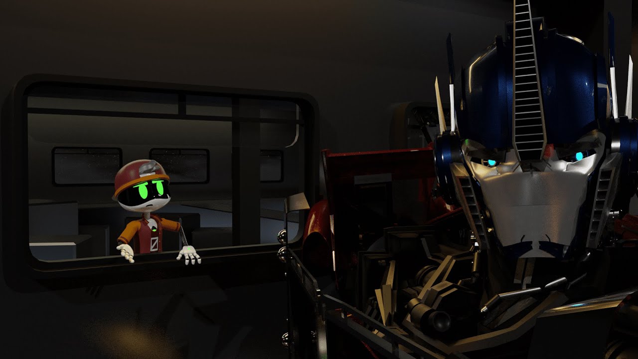 Blender | Thad and Optimus prime (Murder Drones, Transformers ...