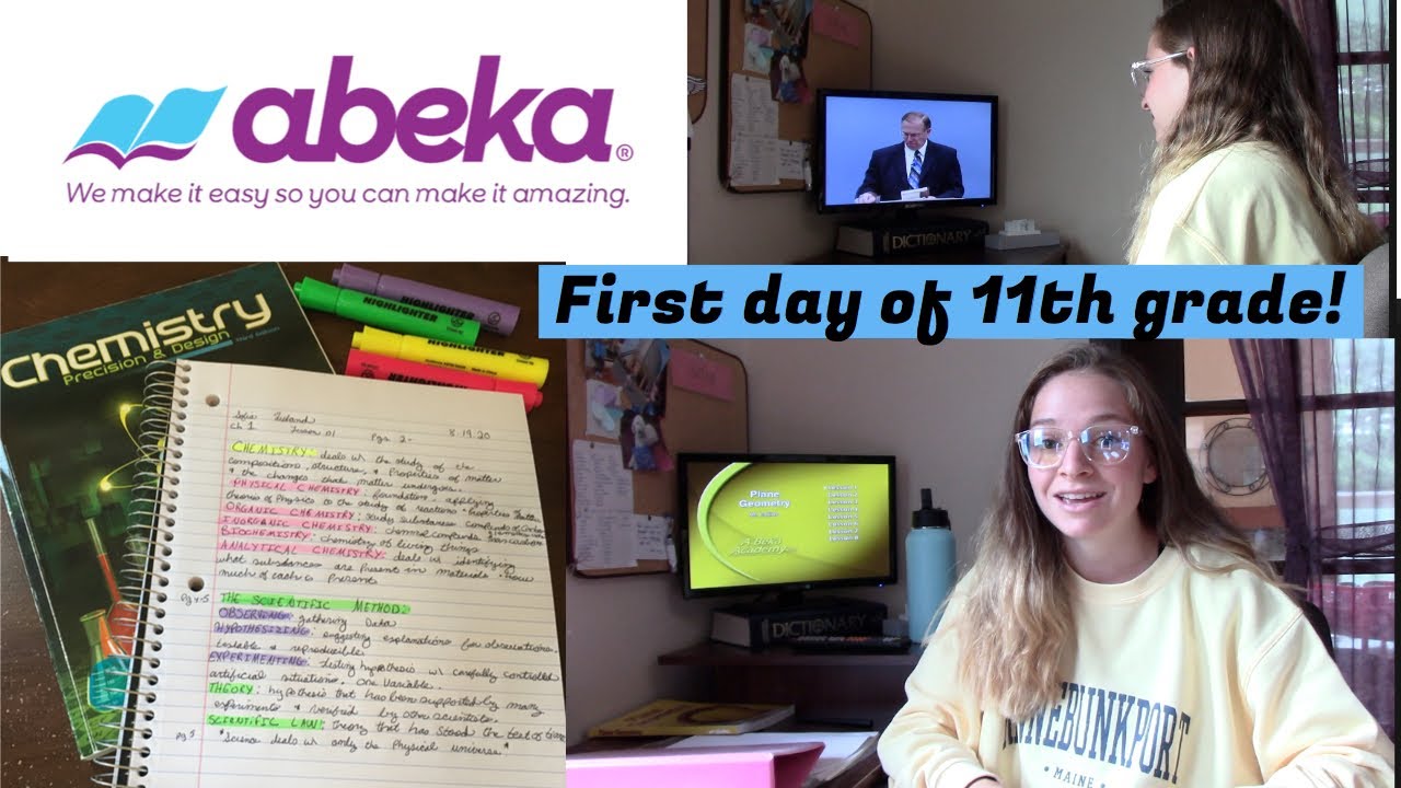 FiRST DAY of SCHOOL Junior year | Abeka Academy videos - YouTube