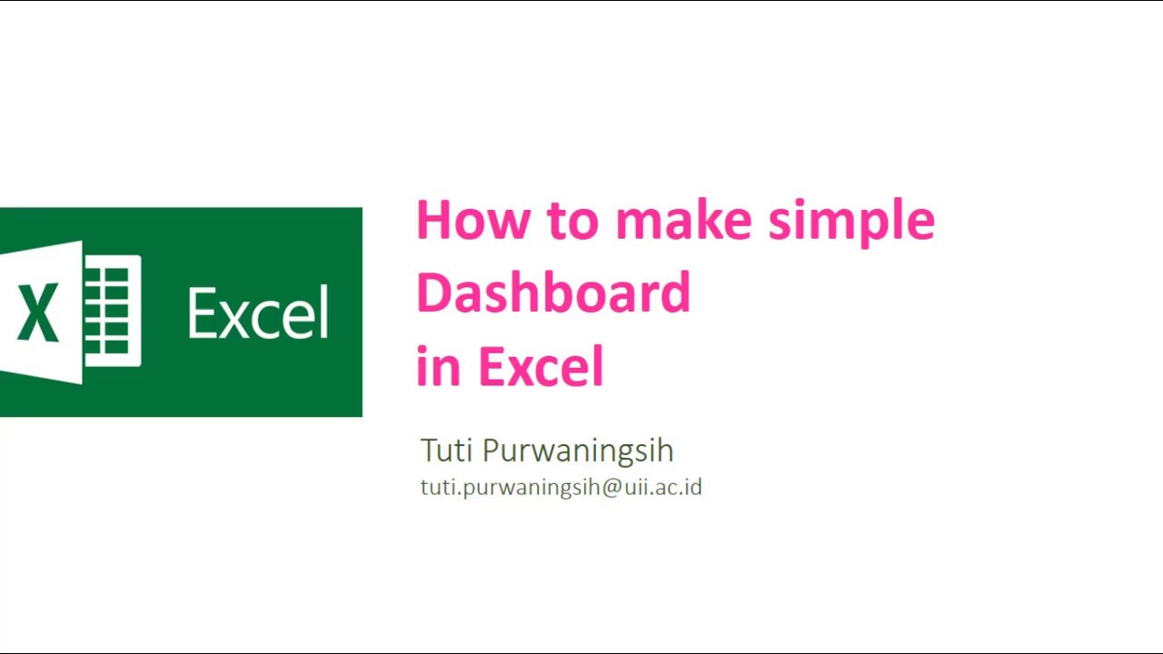 How to make Simple Dashboard in Excel (Cara Membuat Dashboard Simpel di ...