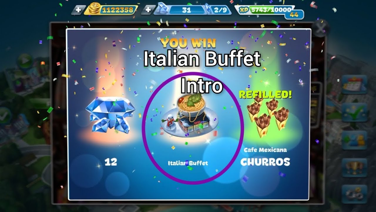 Cooking Fever - Italian Buffet Introduction - YouTube