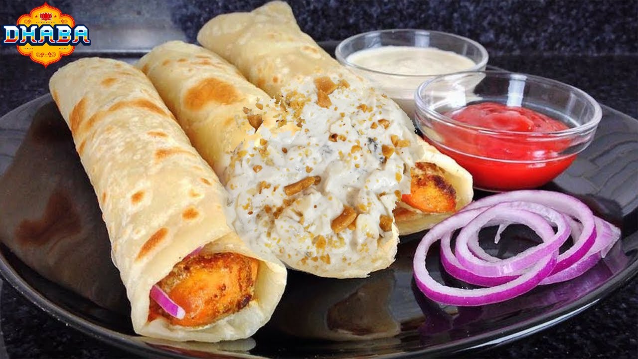 Chicken Paratha Roll Recipe - Restaurant Style Paratha Roll | Chicken ...