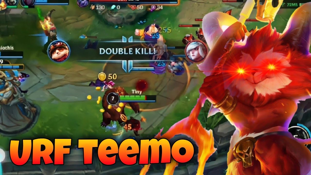 URF mode make Teemo more Evil !!!! - WILD RIFT - YouTube