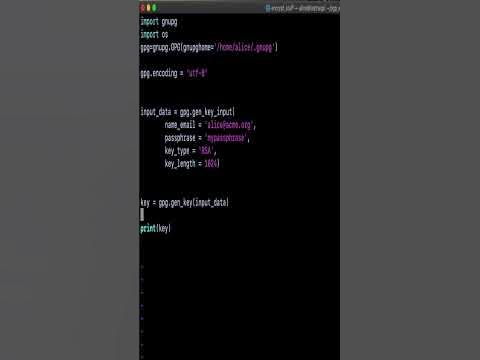 Generate a Public & Private Key in GnuPG & Raspberry Pi with Python #shorts #python #programming ...